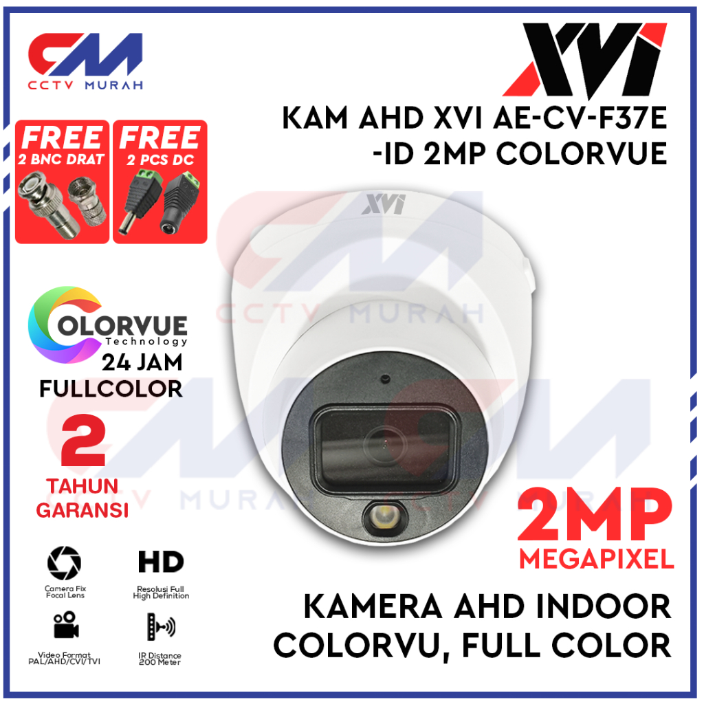 Jual KAMERA CCTV AEVISION ANALOG 2MP INDOOR COLORVUE, RESOLUSI 1080 ...