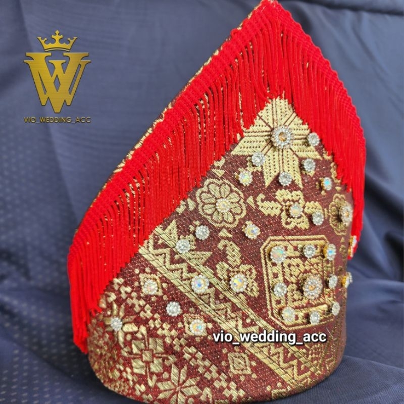 Jual Sortopi / Topi adat Batak pengantin Pria(full diaomond) | Shopee ...