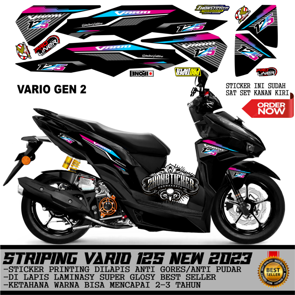 Jual STRIPING VARIASI HONDA VARIO GEN2 VARIO 125 TERBARU 2023 STICKER PRINTING | Shopee Indonesia