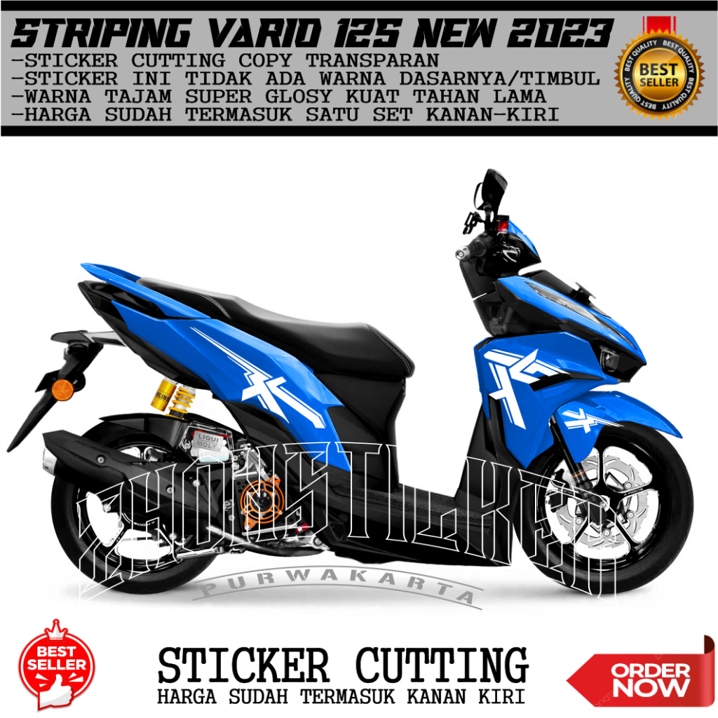Jual STICKER CUTTING VARIO 125 GEN2 TERBARU 2023 STRIPING LIST GRAFIS SIMPLE ELEGAN NEW DESIGN ...