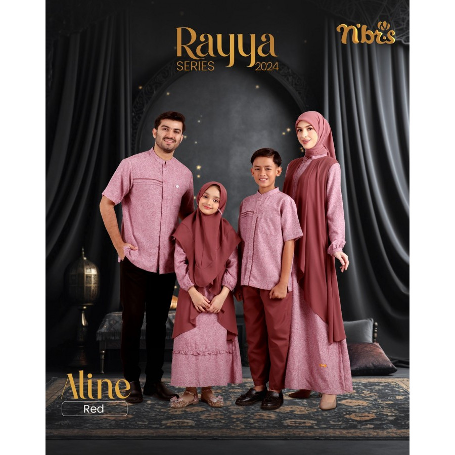 Jual ALINE RED SARIMBIT KELUARGA NIBRAS TERBARU 2024 / GAMIS IBU ANAK ...