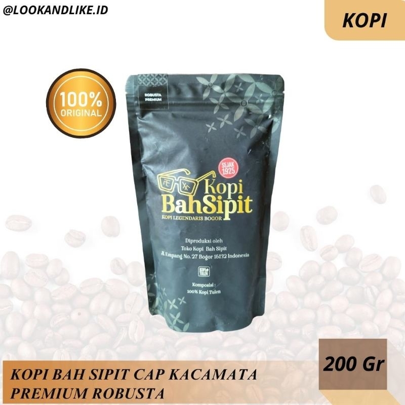 Jual Kopi Bah Sipit Cap Kacamata Premium Robusta Isi 200 gr | Shopee ...