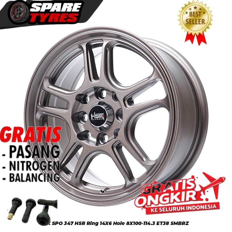 Jual VELG MOBIL RING 14 NX SPO 347 HSR R14X6 H8X100-114,3 ET38 SMBRZ | Shopee Indonesia