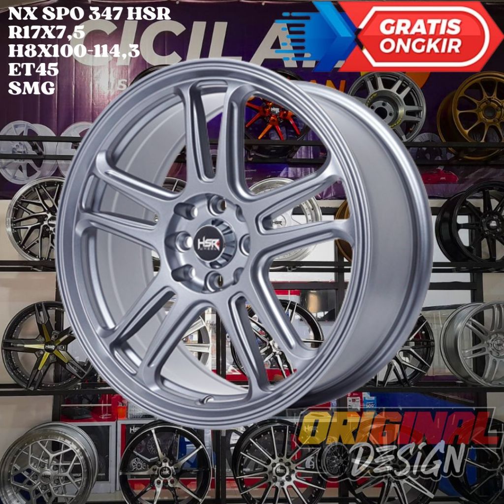 Jual Velg Mobil Raize , Rocky , Mobilio , Freed , HSR NX SPO Ring 17 R17 Grey | Shopee Indonesia
