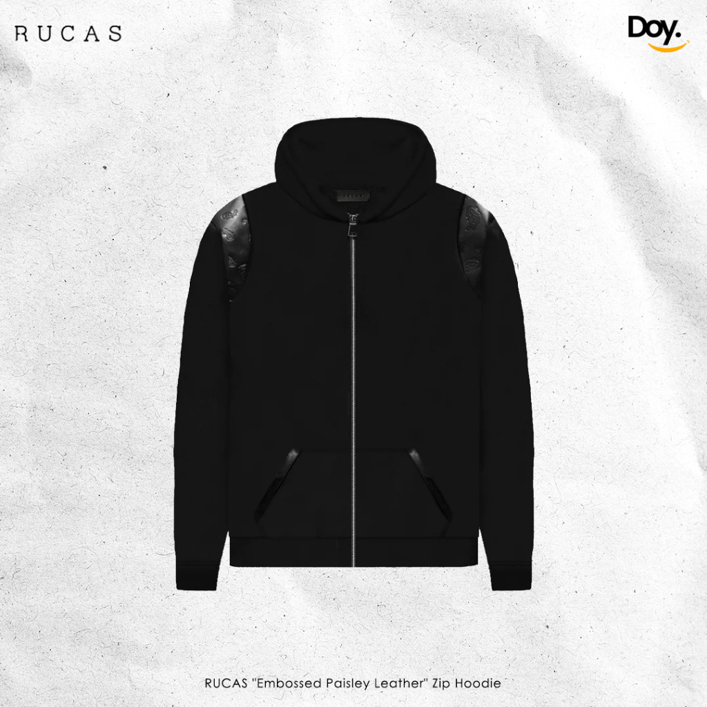 Jual RUCAS Embossed Paisley Leather Zip Hoodie [ORIGINAL] | Shopee ...