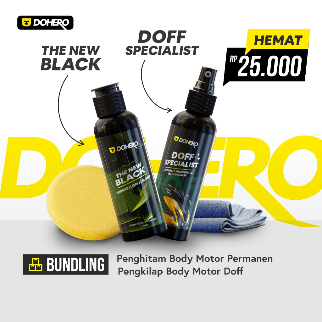 Jual Dohero Paket Penghitam Body Motor Permanen & Pengkilap Body Motor ...