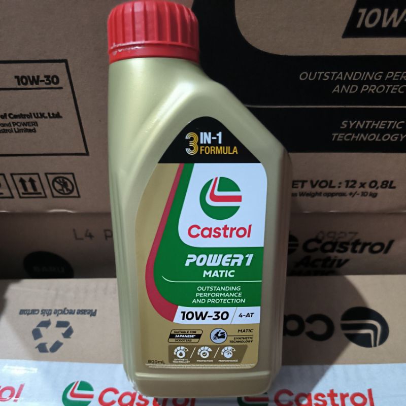 Jual OLI CASTROL POWER 1 MATIC 08L SAE 10W-30 API SL JASO MB OLI SCOOTER ORIGINAL CASTROL ...