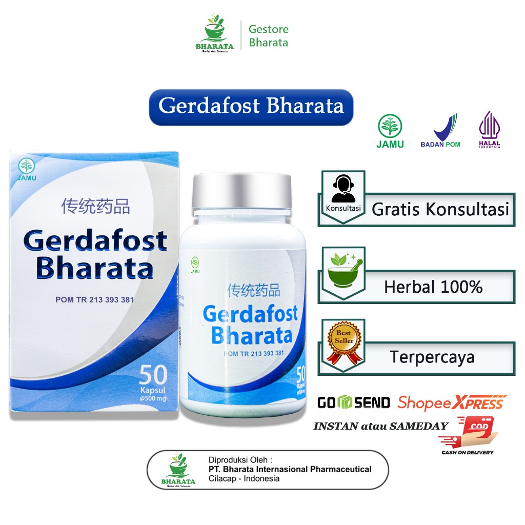 Jual Obat Gerd Maag Akut Kronis & Usus Buntu Gerdafost Bharata 100% ...