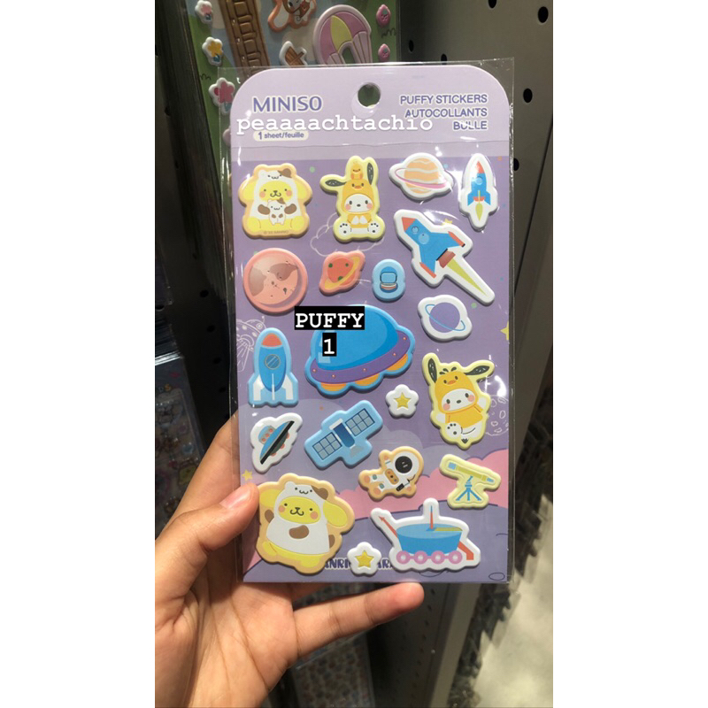 Jual MINISO X SANRIO puffy stickers pack sanrio characters | Shopee ...