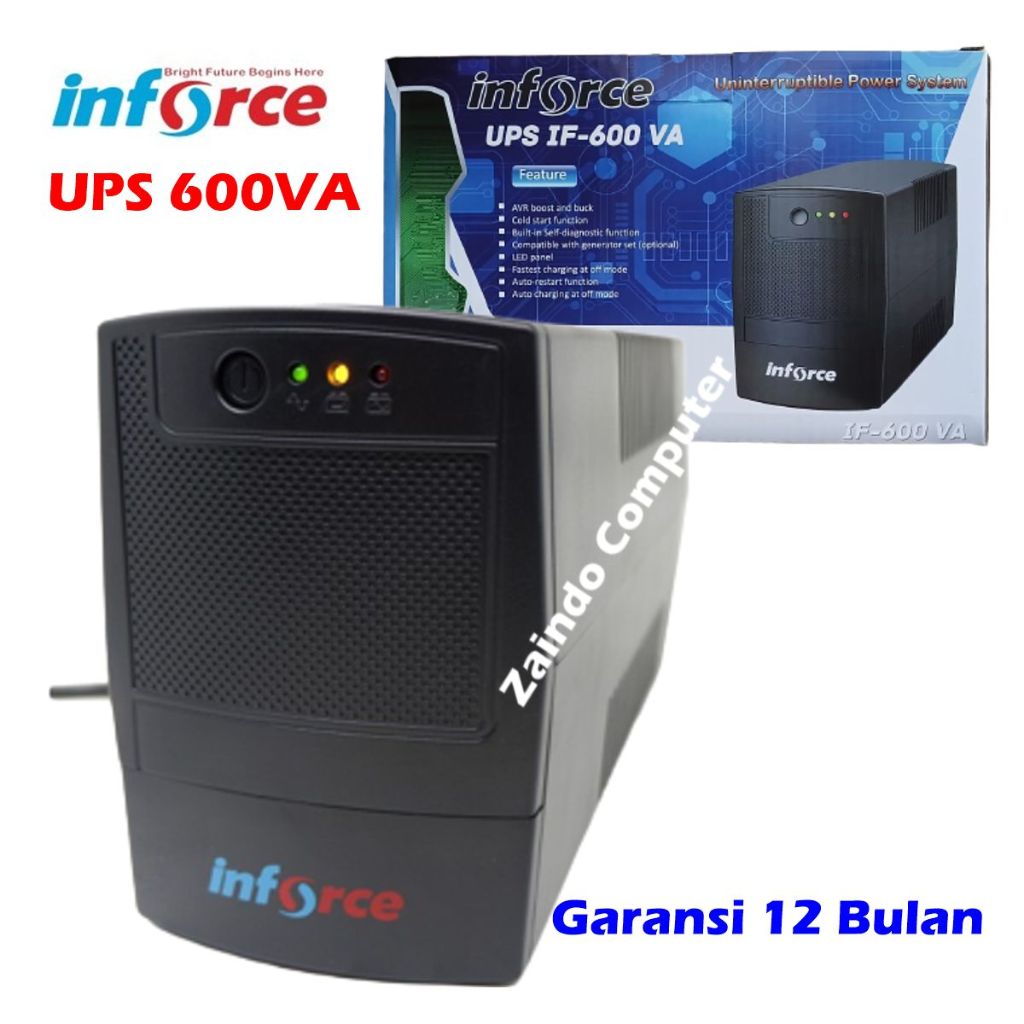 Jual UPS INFORCE 650WA / UPS 650VA Dilengkapi AVR & LCD Display - UPS ...