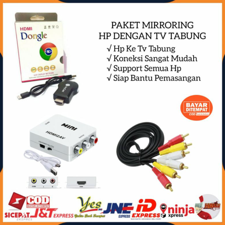 Jual Terbaik [COD] PAKET LENGKAP ANYCAST DONGLE HP KE TV TABUNG ...