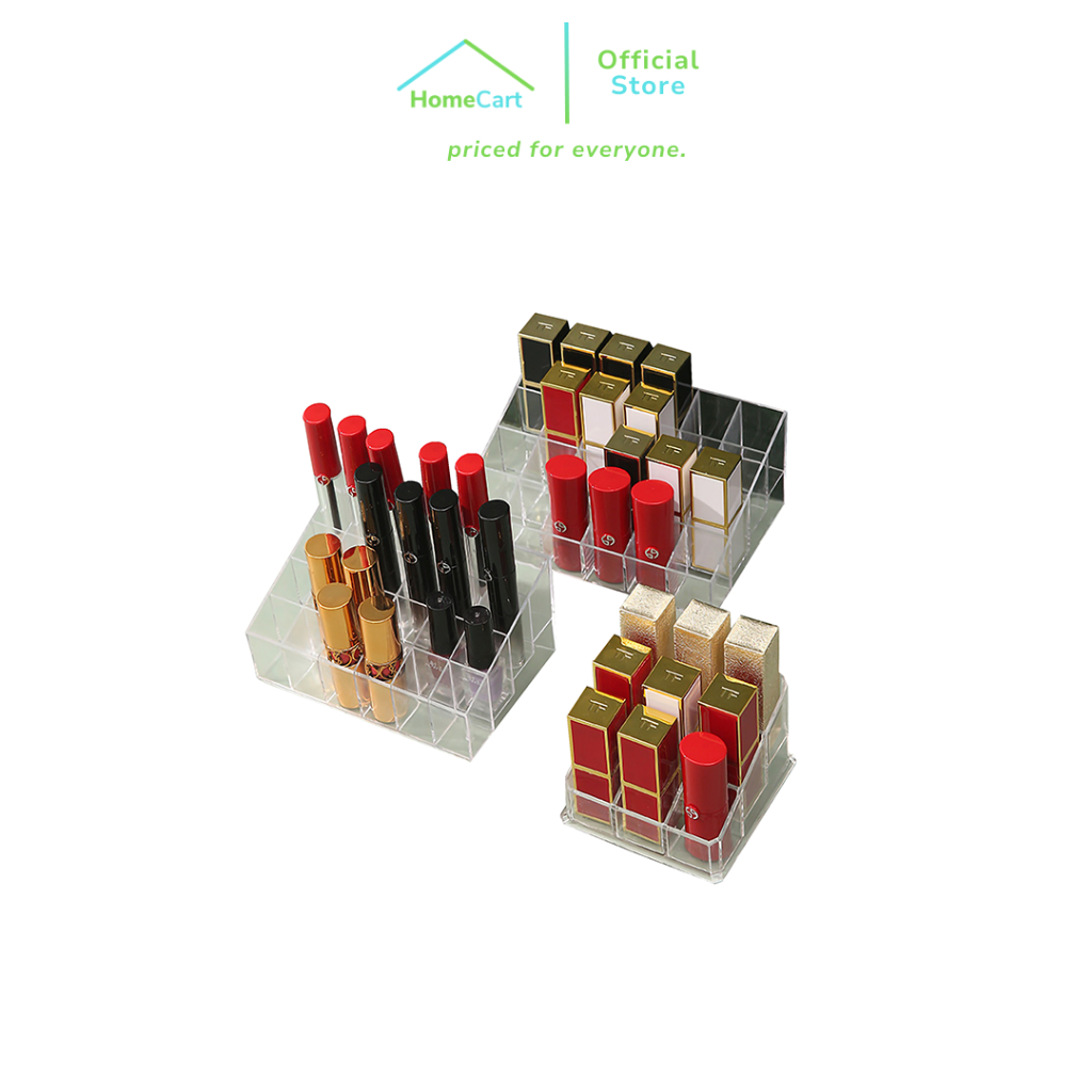 Jual Homecart Rak Kosmetik Transparan Kotak Lipstik Kutek Brush Makeup ...