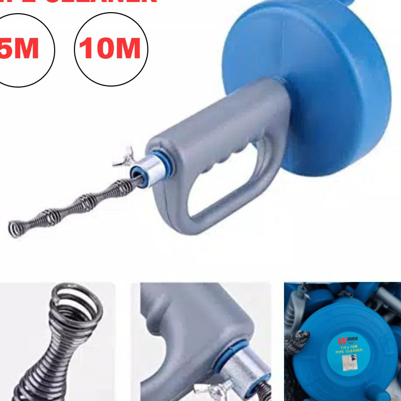 Jual Terkini Pipe Cleaner Alat Pembersih Saluran Pipa Mampet 5M 10M WOIRX TOOL. | Shopee Indonesia
