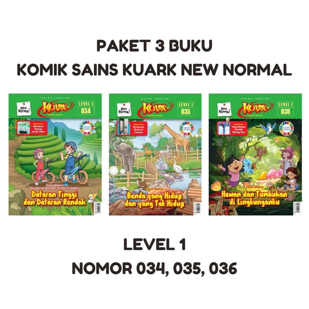 Jual KUARK - Paket 3 Buku Nomor 034 sd. 036 New Normal semua level - Materi OSK 2024 Bagian 2 ...
