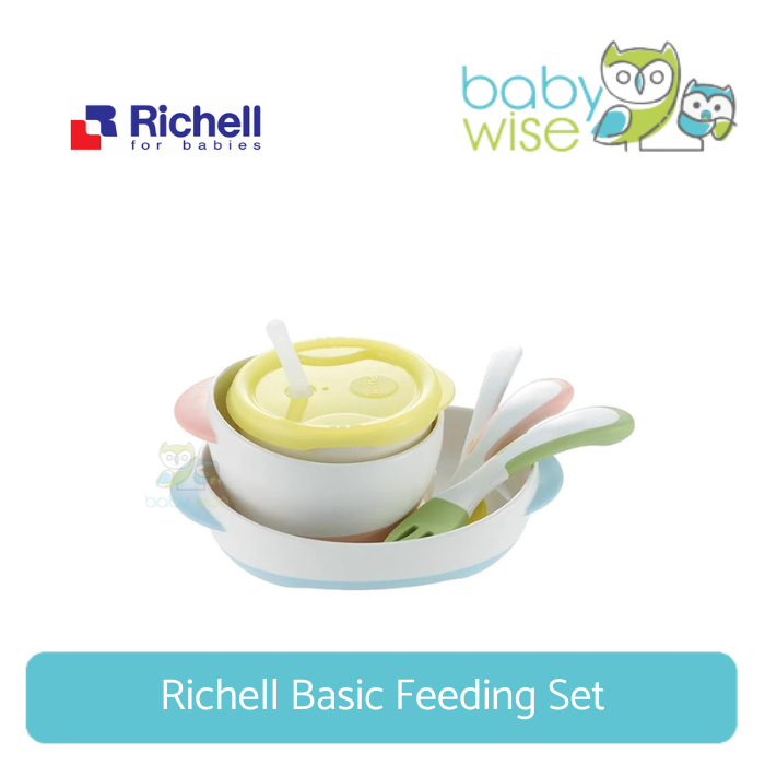 Jual Richell Basic Feeding Set - Alat Makan Bayi / Piring MPASI | Shopee Indonesia