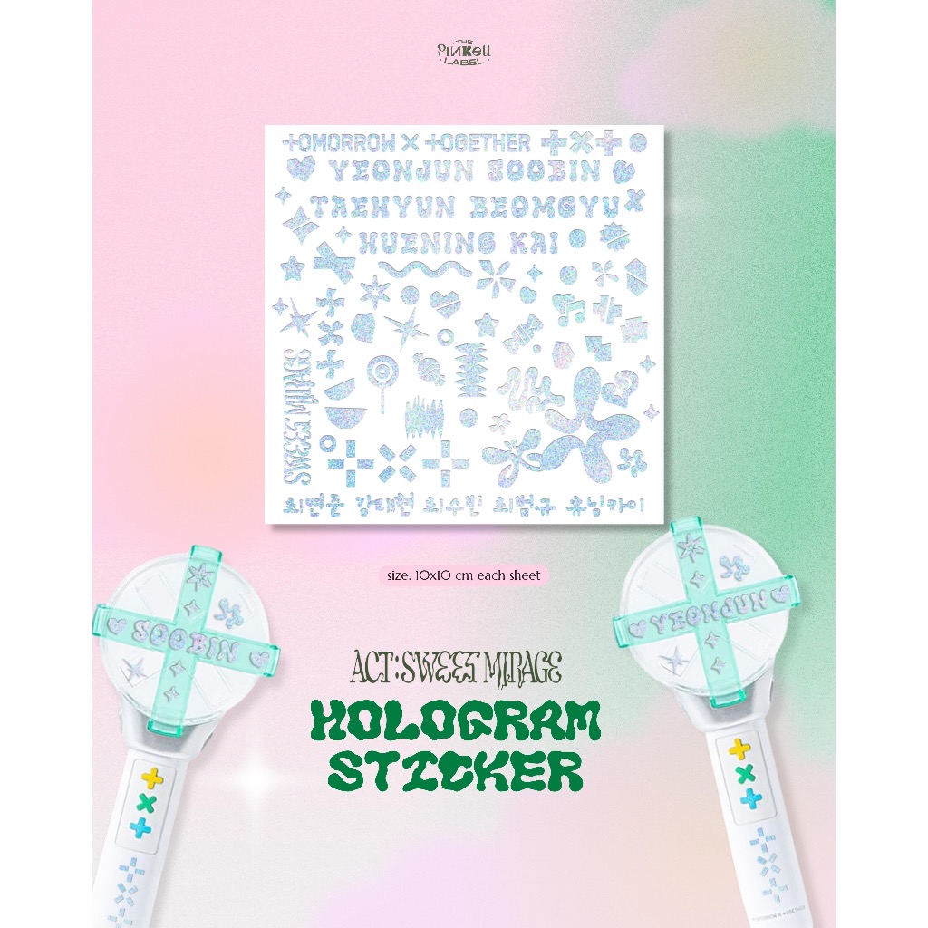 Jual KPOP FANMERCH STICKER SET HOLOGRAM TOMORROW X TOGETHER [BACA ...