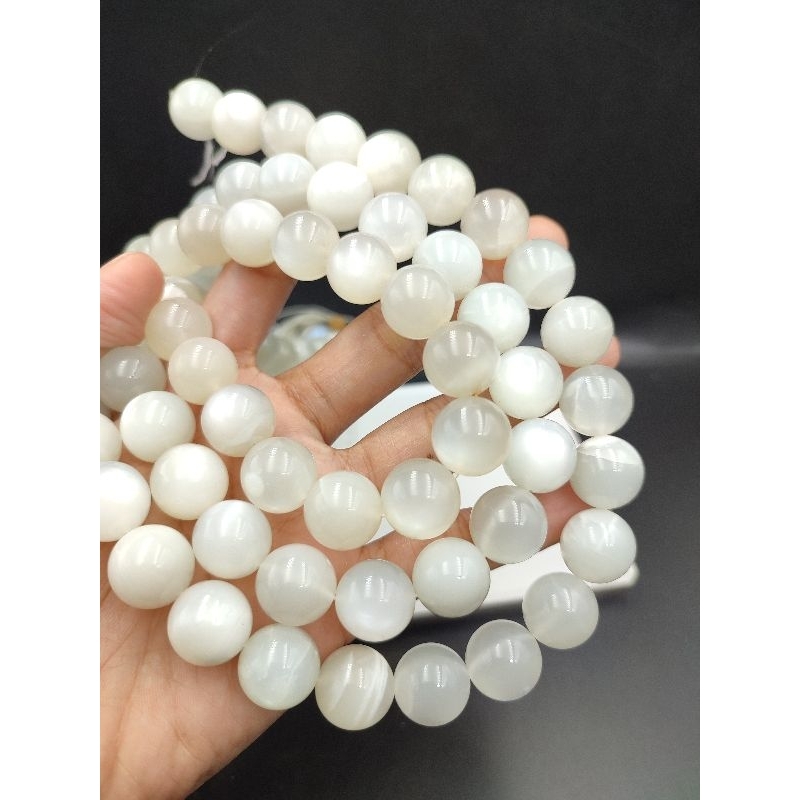 Jual Manik Batu Alam Moonstone High Quality Super Biduri Bulan | Shopee ...