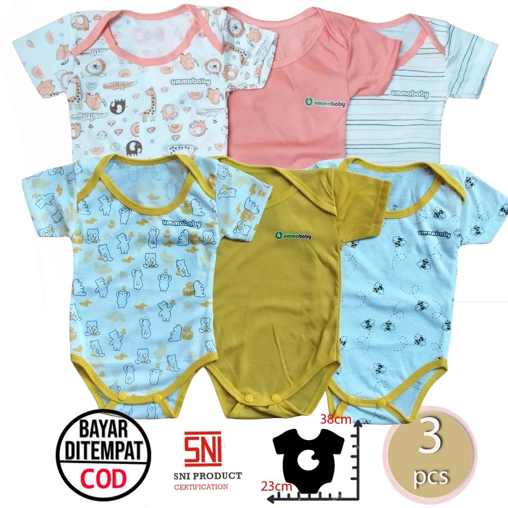 Jual ummababyshop 3pcs Jumper Bayi Segitiga Baju Bayi Newborn Baju Bayi ...