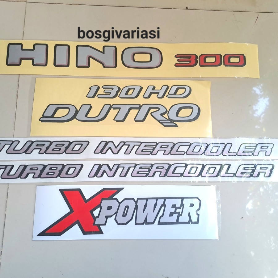 Jual Sticker Truk Hino 300 Xpower 130HD Dutro Turbo Intercooler 1set ...