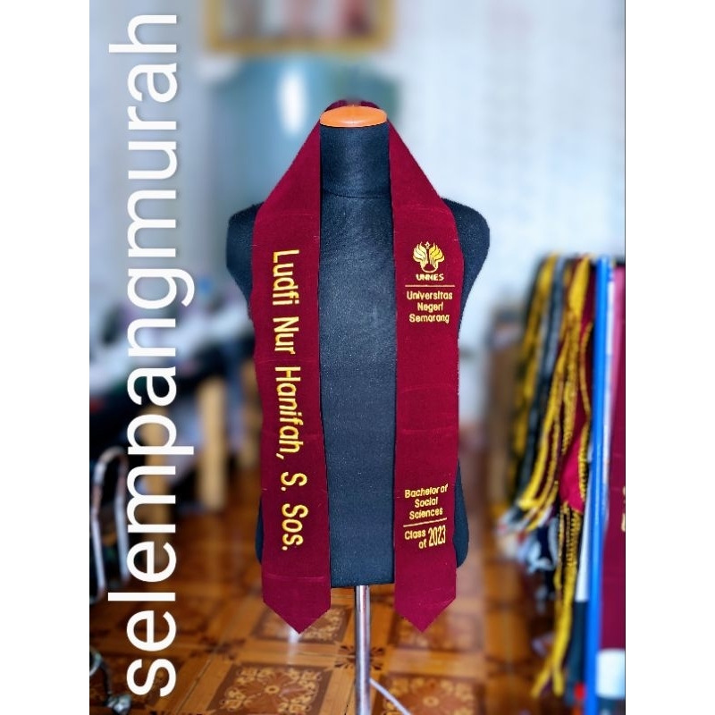 Jual (Langsung Proses) Selempang Wisuda Leher Bludru | Shopee Indonesia