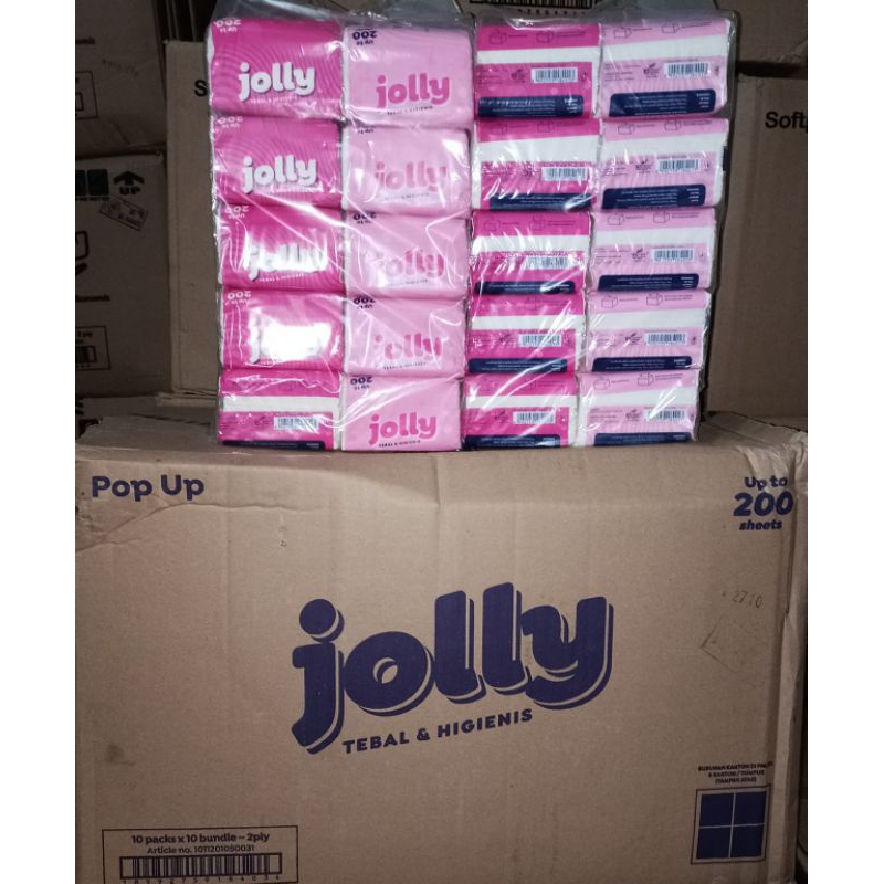 Jual TISSUE JOLLY POP UP 200 S 1 DUS KARTON ISI 10 PACK(ISI 10 BKS ...
