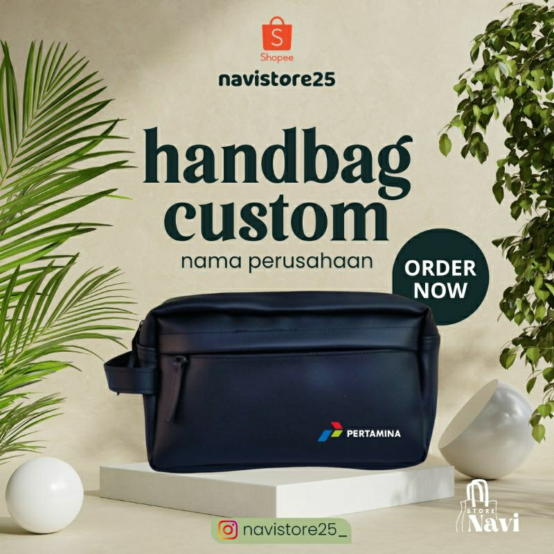 Jual Handbag Tas Tangan Custom PERTAMINA / Dompet Custom PERTAMINA ...