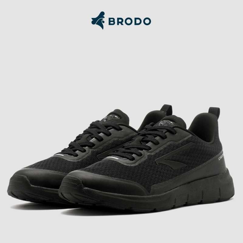 Jual BRODO - Sepatu Active Force Full Black Sneakers Original | Shopee ...