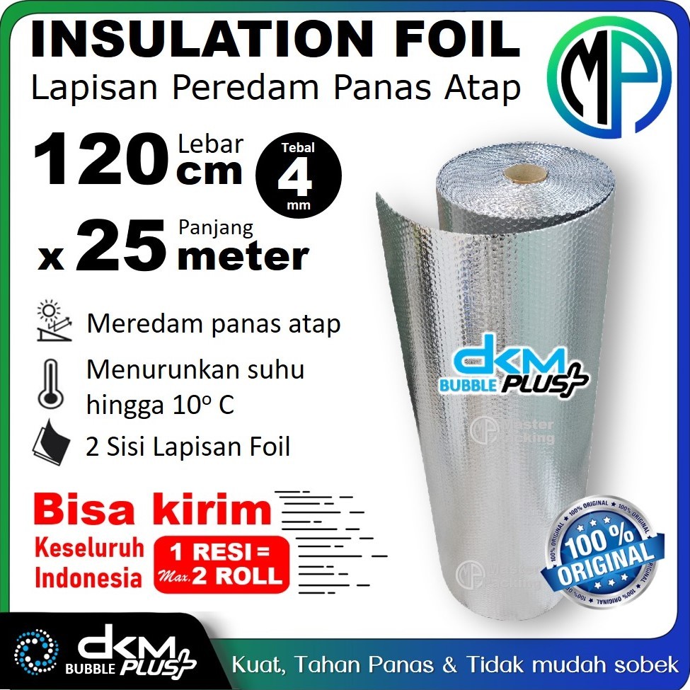 Jual Peredam Panas Atap DKM / Bubble Insulation Foil Roll 120cm x ...