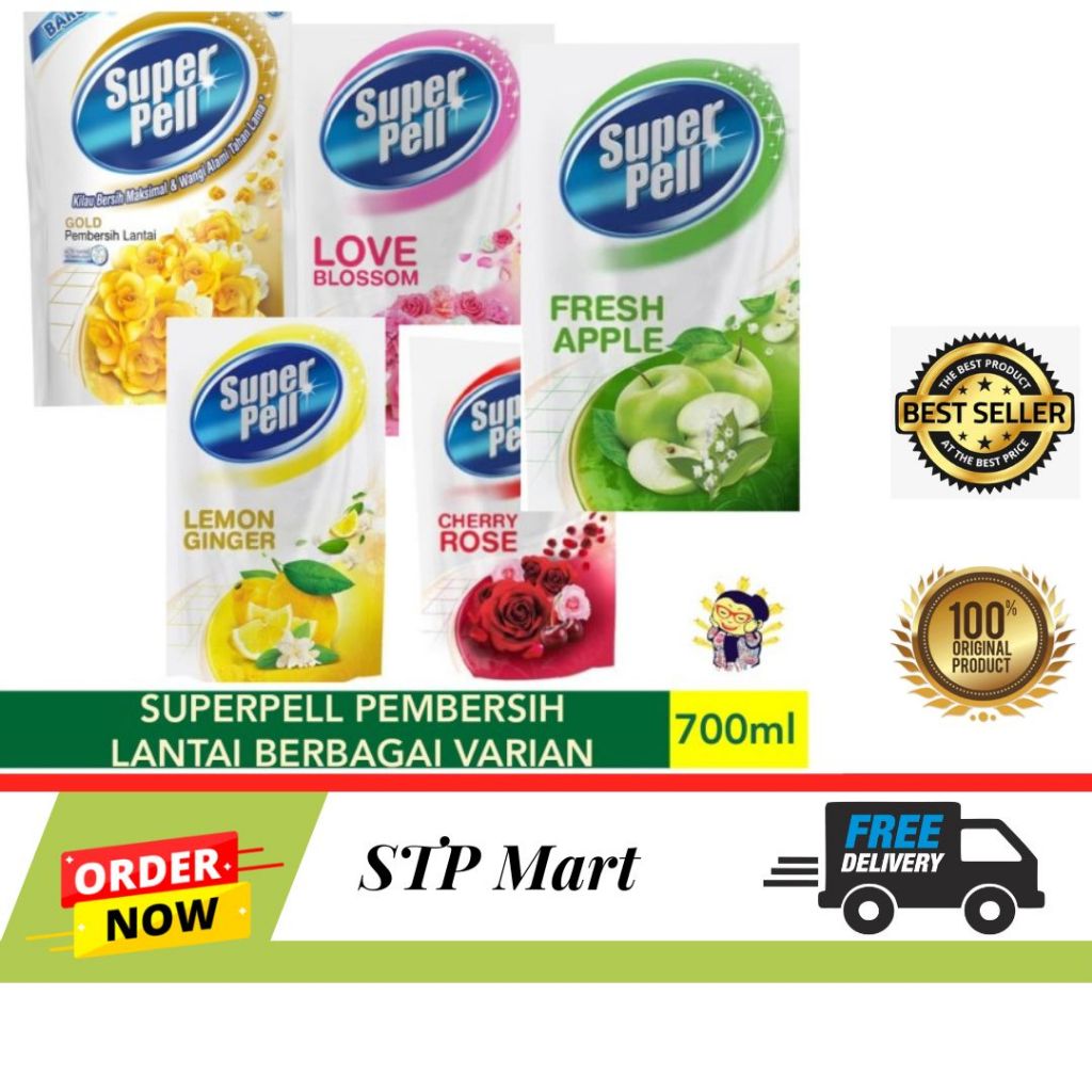 Jual Superpell Pembersih Lantai 770ml// WIPOL // Super Pell Strowberry ...