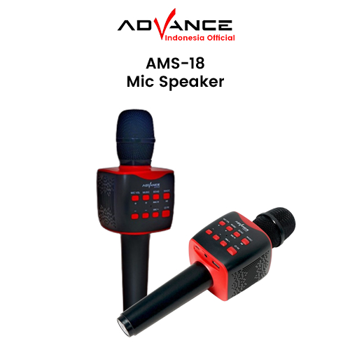 Jual Advance Mic Speaker Bluetooth Karaoke AMS-18 Noise Reduction ...