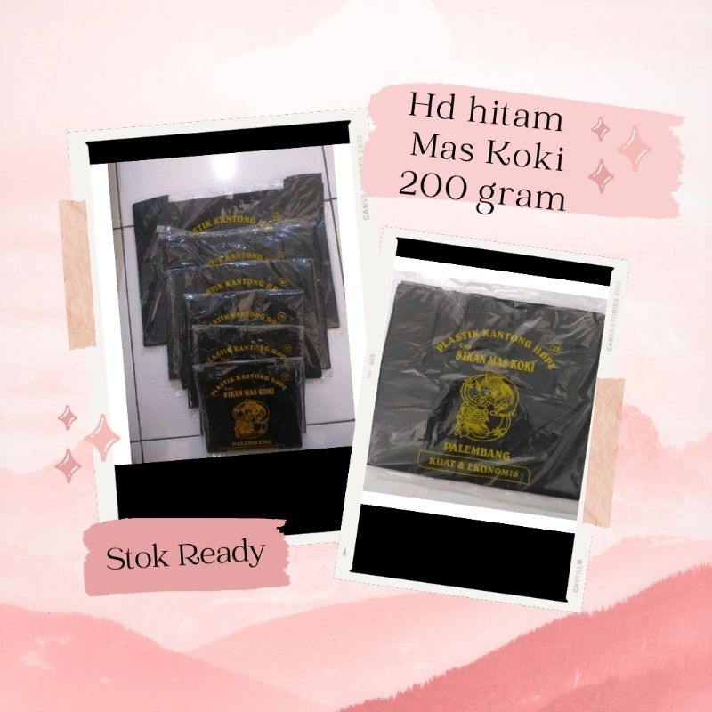 Jual Kantong Kresek hitam embos Mas Koki UK 15,17,19,24,28,35 100 gram | Shopee Indonesia