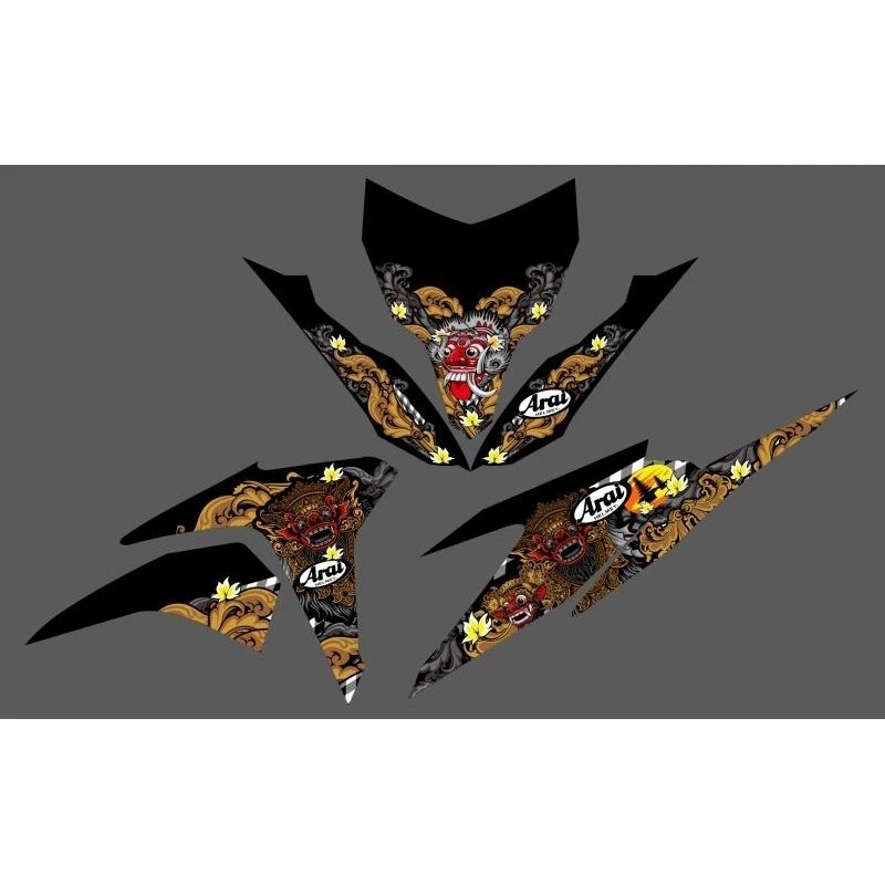 Jual STRIPING TRANSPARAN VARIO OLD 125 BOHLAM DESAIN BARONG CUSTOM ARAI ...