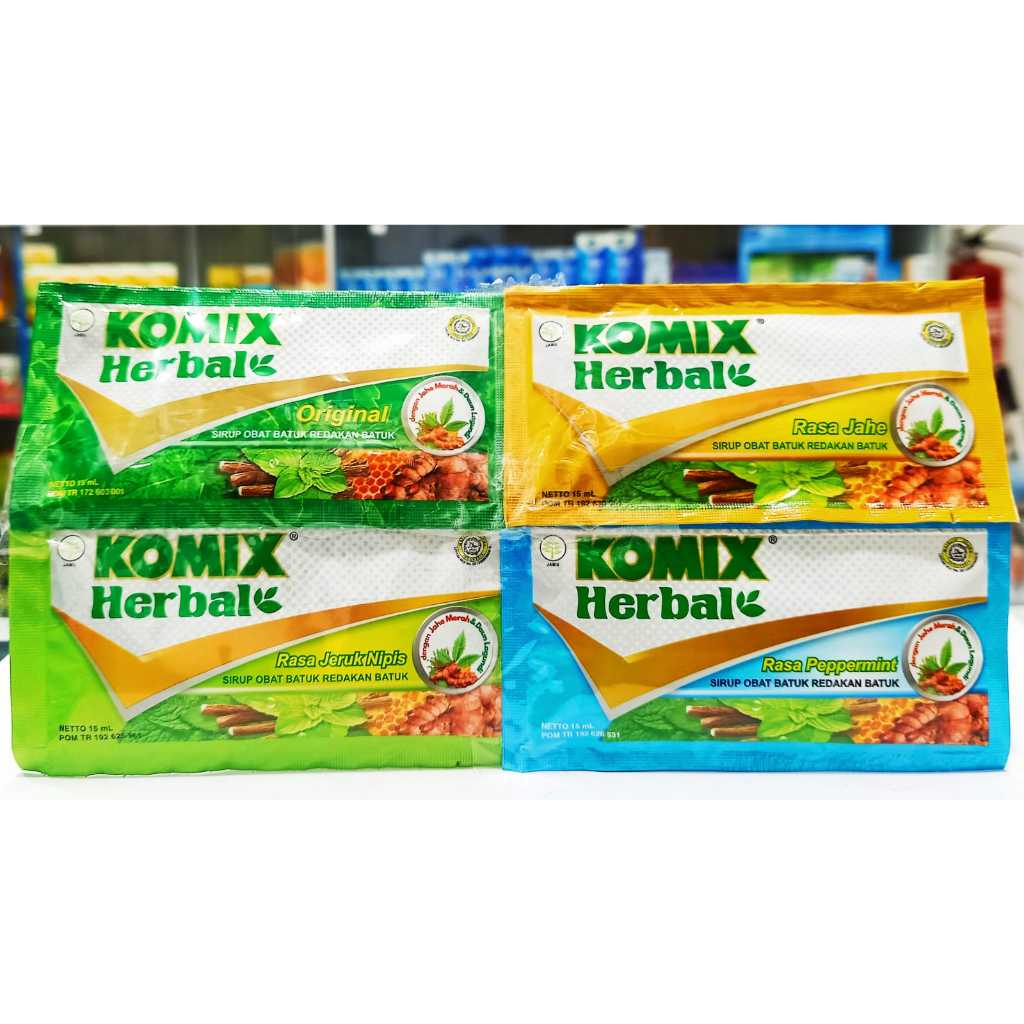 Jual Komix Herbal 𝟏 𝐒𝐀𝐂𝐇𝐄𝐓 All Varian - Meredakan Batuk | Shopee Indonesia