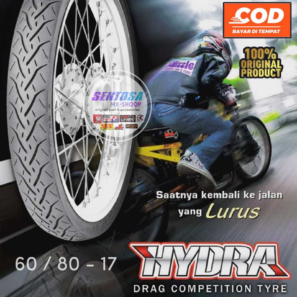 Jual BAN LUAR DRAG MIZZLE HYDRA 60/80 RING 17 KOMPETISI RACING TUBE ...