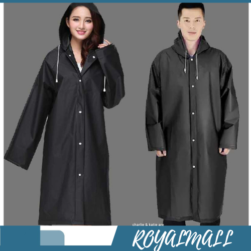 Jual Jas Hujan Portable Raincoat Poncho with Hood / Mantel Jas Hujan Ujan Pria Wanita Cewek ...