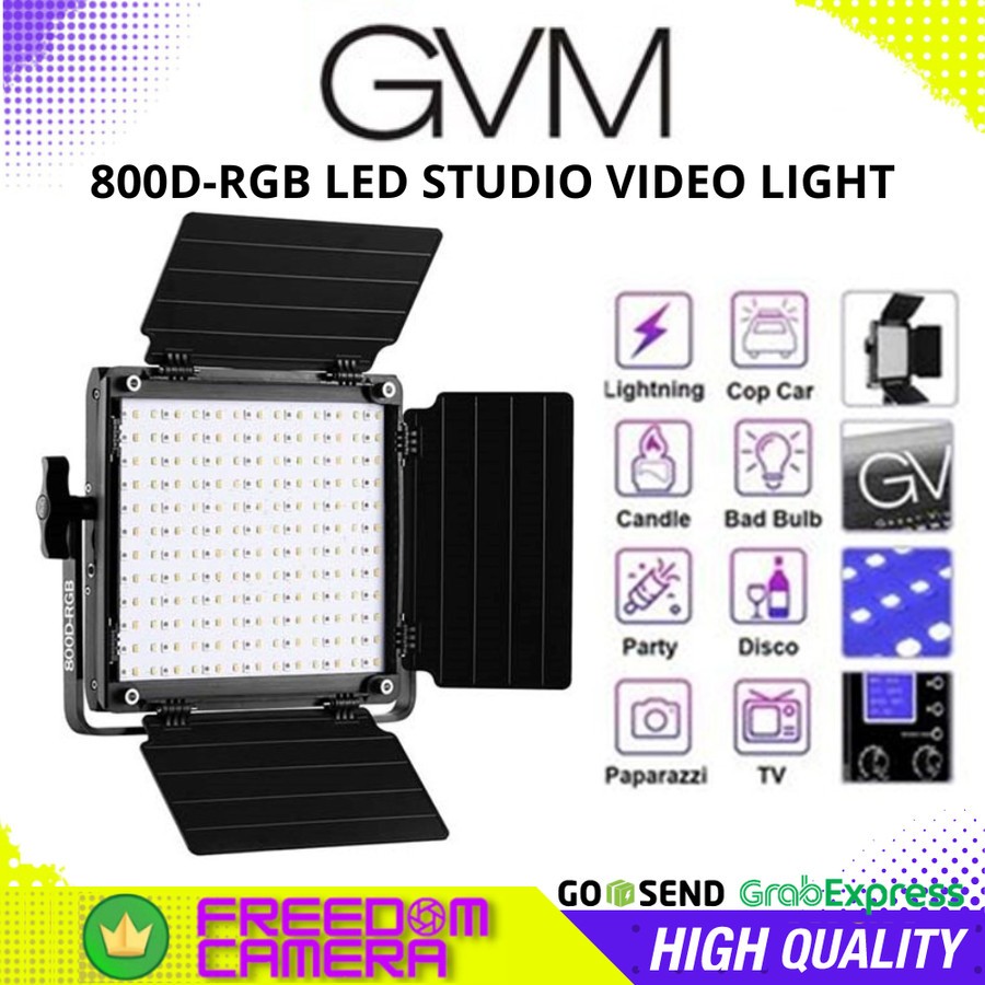 Jual GVM 800D-RGB LED Studio Video Light GVM-800D LAMPU RGB | Shopee ...