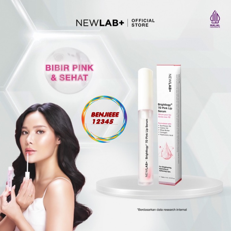 Jual Newlab 7D pinkish pink lip serum pelembab serum bibir alami ...