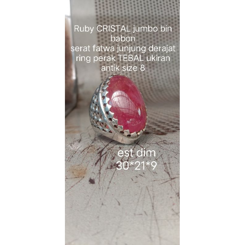 Jual Ruby CRISTAL jumbo bin babon,serat fatwa sutra bulu ayam | Shopee ...