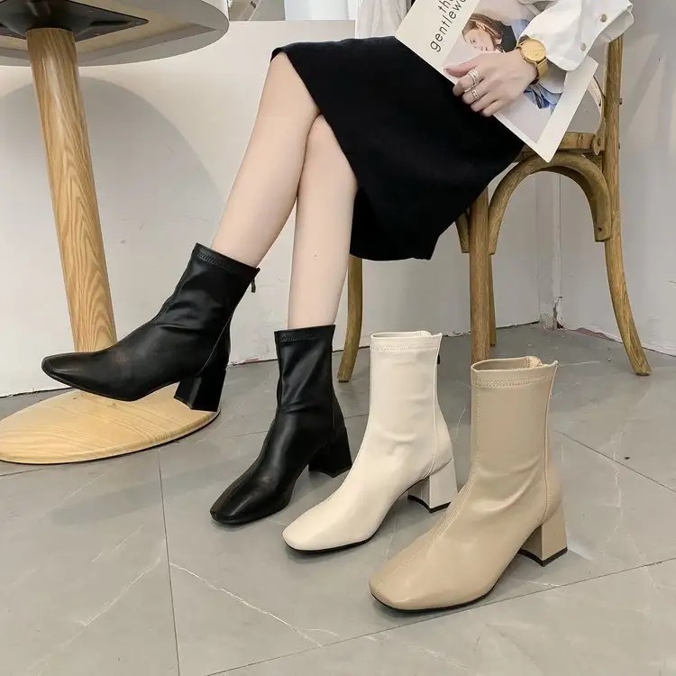 Jual SEPATU BOOTS WANITA ANKLE NEW WINTER SQUARE TERLARIS TERKINI ...