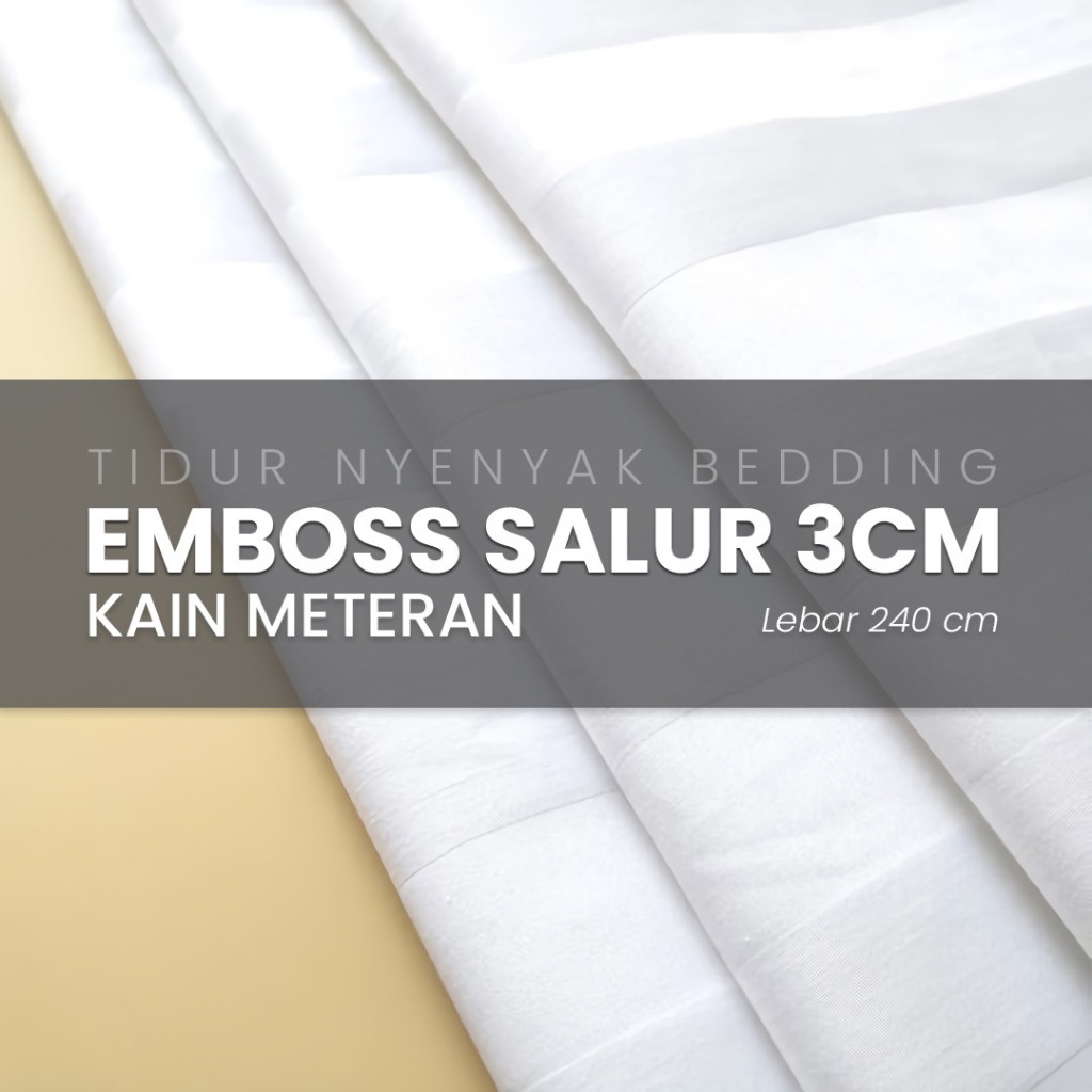 Jual KAIN METERAN MICRO DISPERSE PUTIH SALUR 3 CM POLOS EMBOSS MICROTEX ...
