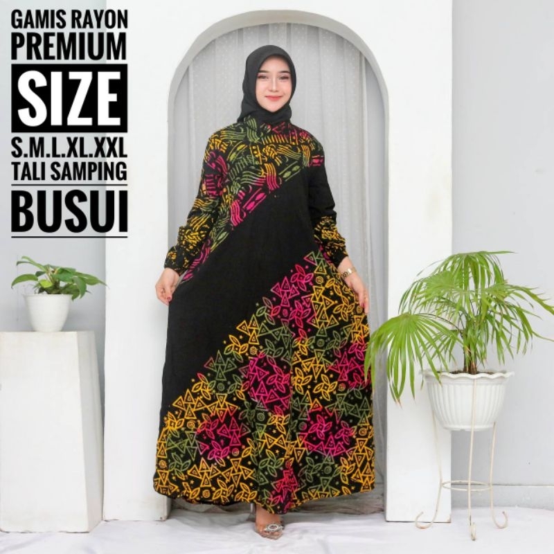 Jual Batik Usman - Gamis Twill Rayon Premium Model Kancing Terbaru Jumbo Syari Kekinian Batik ...