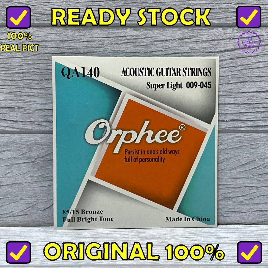 Jual Senar Gitar Akustik Orphee QA140 Phosphor Bronze Super Light 009 ...