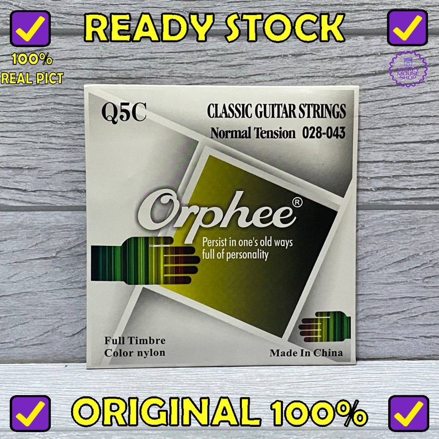 Jual Senar Gitar Classic Orphee Q5C Colorful Nylon Normal Tension 028 ...