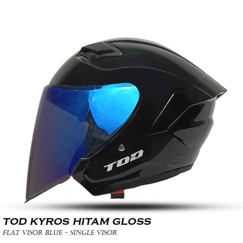 Jual HELM TOD KYROS SUPER WHITE PAKET GANTENG VISOR IRIDIUM HELM HALF ...