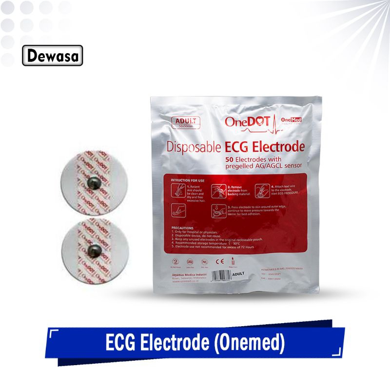 Jual ECG Elektroda Dewasa OneMed Disposable EKG Electrode Pack isi 50 ...