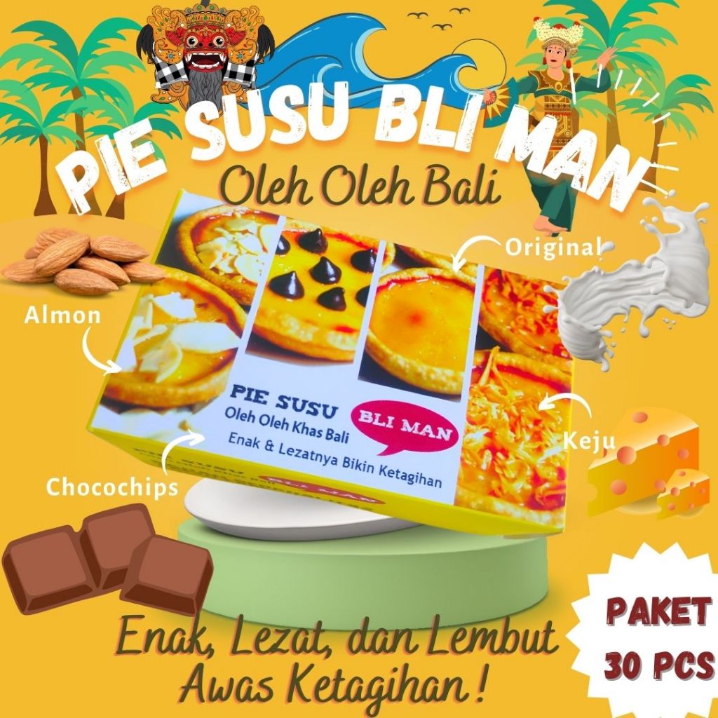 Jual Pie Susu Bli Man 30 Pcs | Oleh Oleh khas Bali | Dikirim dari ...