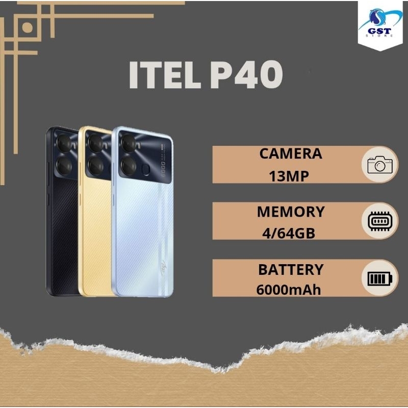 Jual HP ITEL P40 RAM 4 INTERNAL 64 TERMURAH BERGARANSI RESMI | Shopee ...