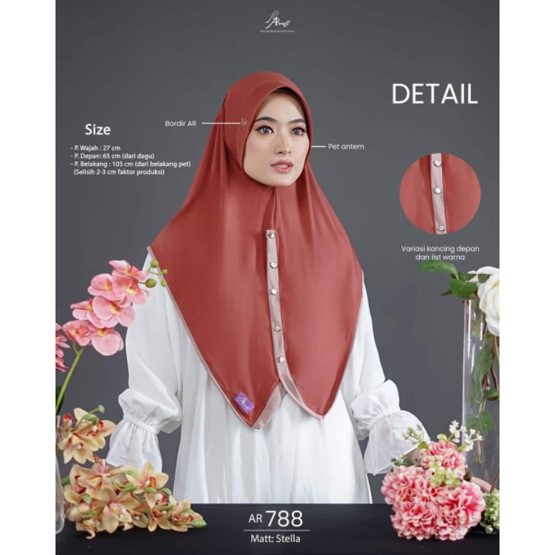 Jual Arrafi AR 788 Jilbab hijab kerudung bergo krudung wanita dewasa ...