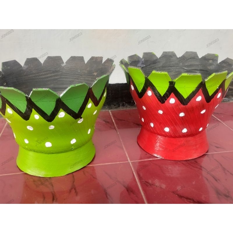 Jual Pot Vas Bunga Karet / Pot Bunga Aesthetic Pot Bonsai Awet - Kecil ...