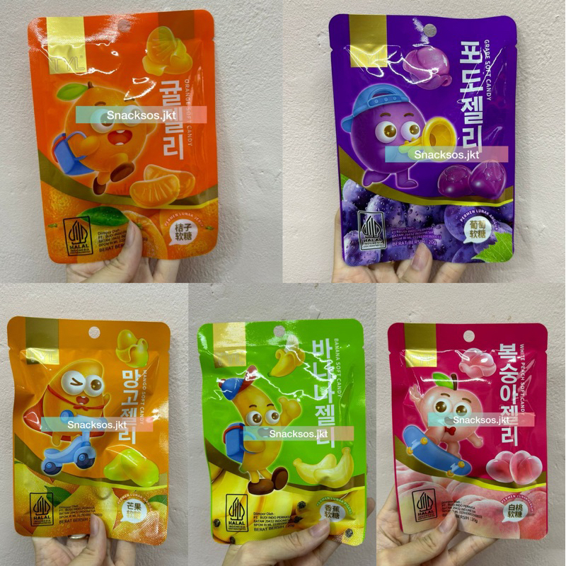 Jual [MINI 20GR] TYL BAOPI GUMMY ORANGE / GRAPE / MANGO / PEACH ...